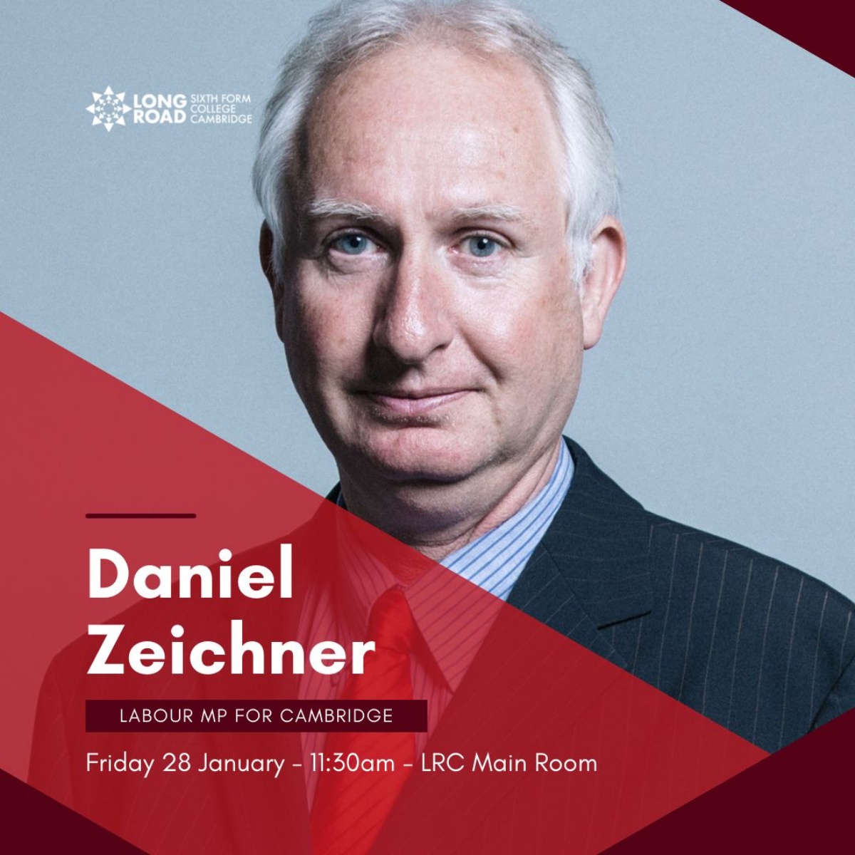 Long Road Sixth Form College - Daniel Zeichner MP visits A Level ...